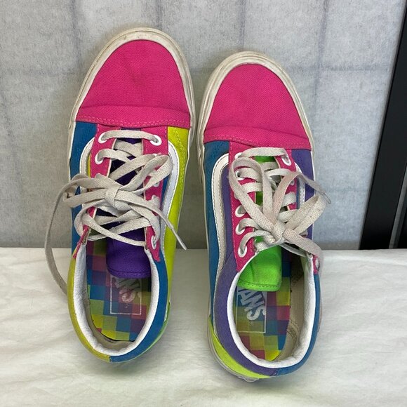 Vans | Shoes | Vans Old Skool Neon Patchwork Colorblock Unisex Canvas ...